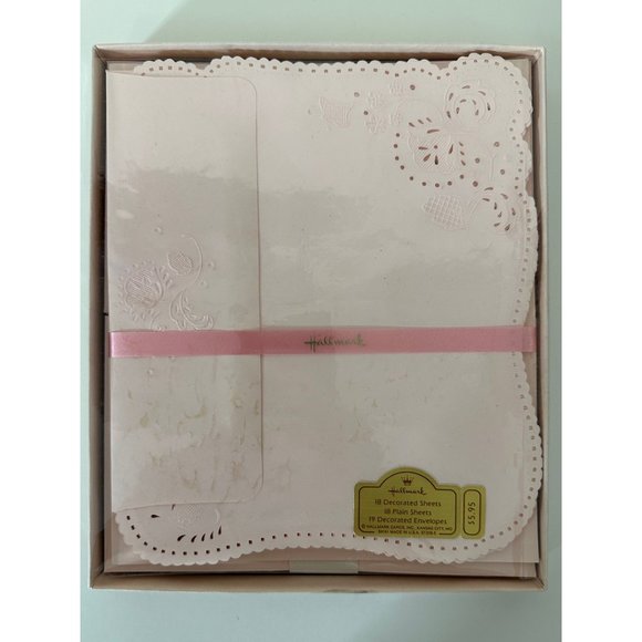 Hallmark | Office | Hallmark Stationary Set Envelopes Pink Floral ...